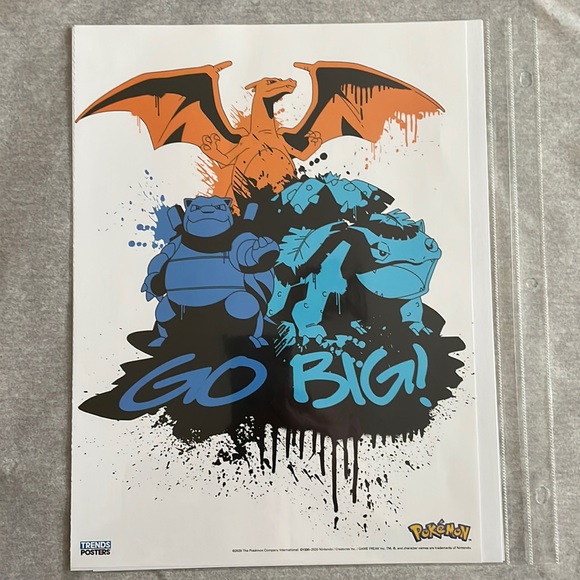 Nintendo | Other | Pokmon Trends Posters Nintendo Creatures Charizard Blastoise Ivysaur Go Big ...